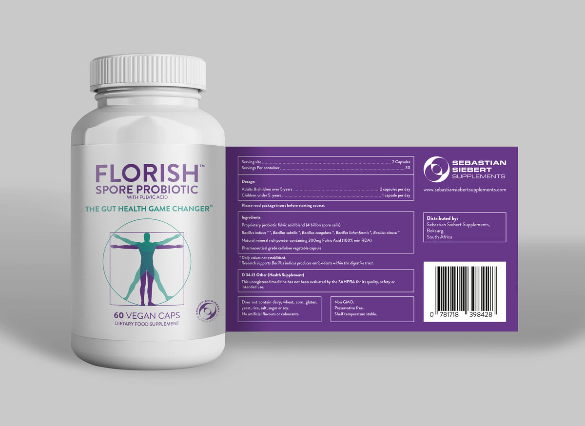 New FLORISH Spore Probiotics with Fulvic Acid Packaging soon ...